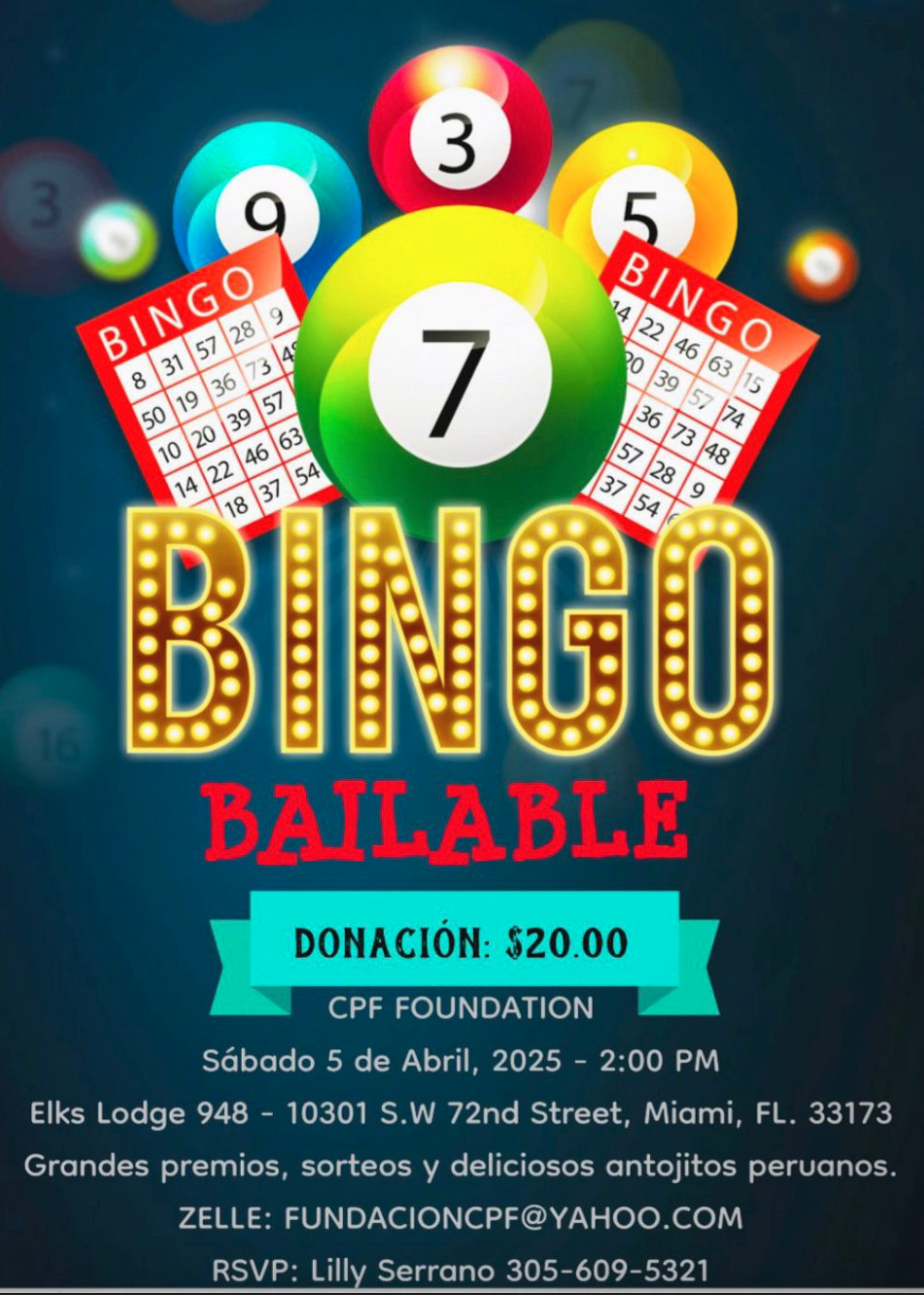 Bingo Bailable del Club Peruano de la Florida - Club Peruano de La Florida
